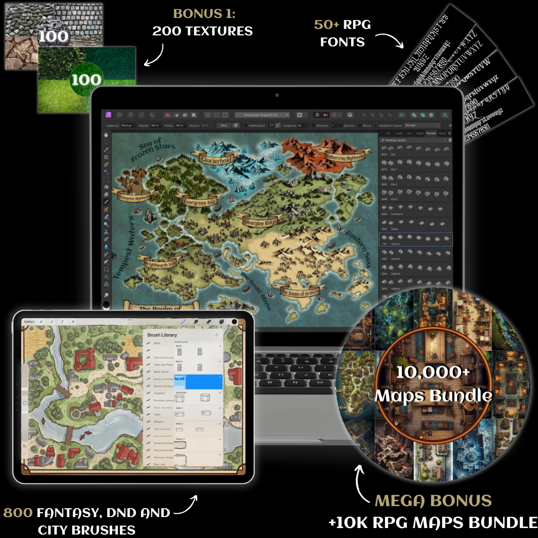 2/2 Complete RPG Map Making Bundle + 10k+ RPG Maps – RPG Maps Forge