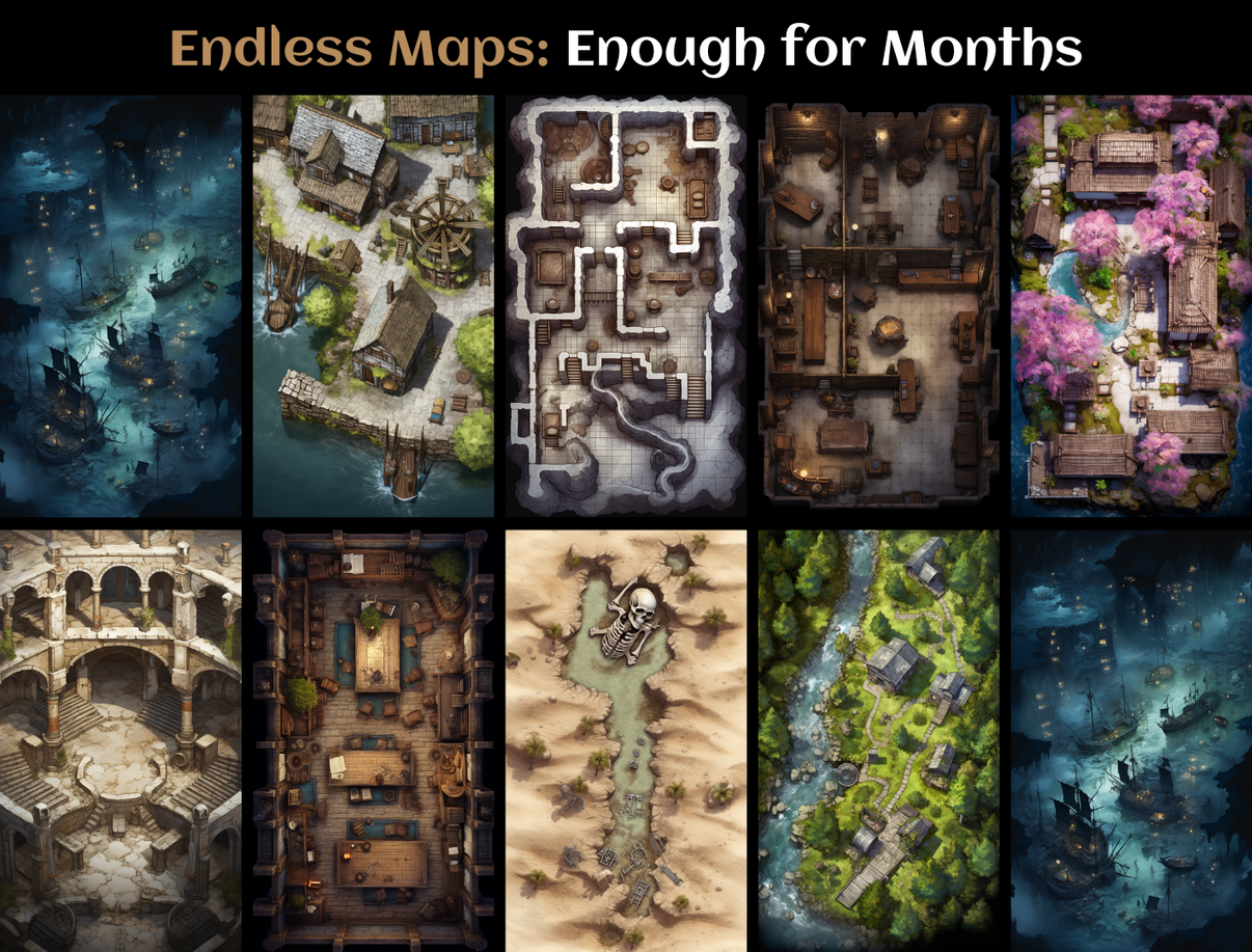 500+ Maps ready to use – RPG Maps Forge